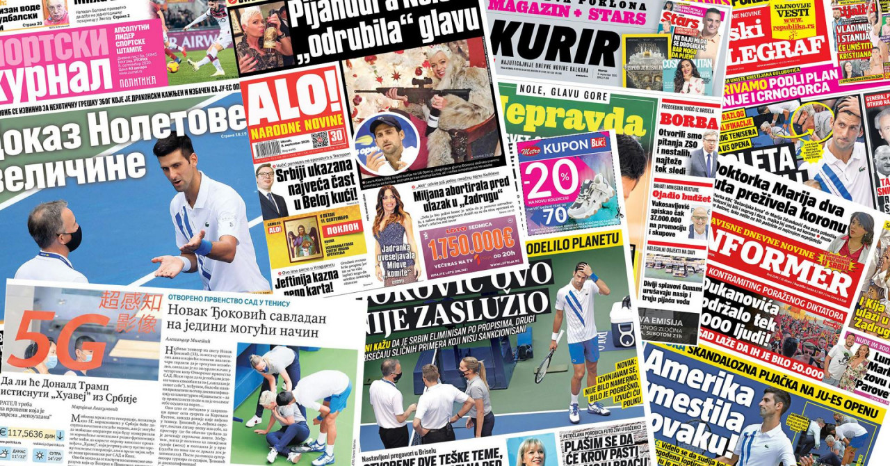 Jutarnji list - Pogledajte naslovnice srpskih medija nakon skandala u New Yorku: ‘Cijeli svijet ...