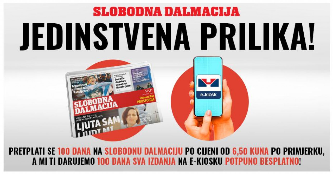 Jutarnji list - PRETPLATITE SE NA SLOBODNU DALMACIJU po 6,50 kuna po primjerku