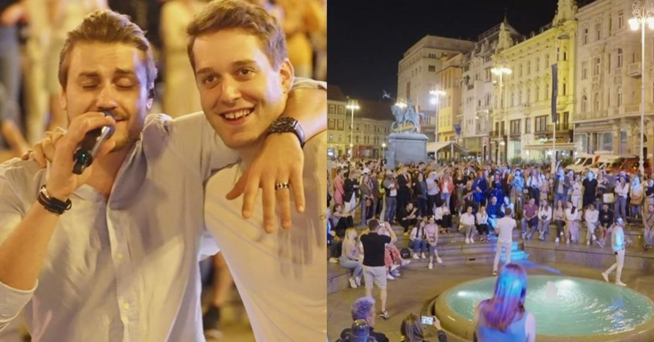 Jutarnji list - Jure Brkljača i Dino Petrić počeli pjevati na Trgu ...