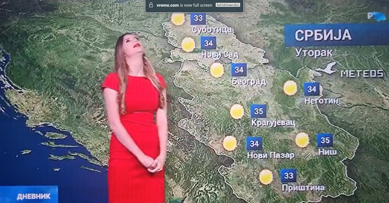 Jutarnji list - Vremenska prognoza o kojoj bruji Srbija, pogledajte zbog čega je mlada novinarka ...
