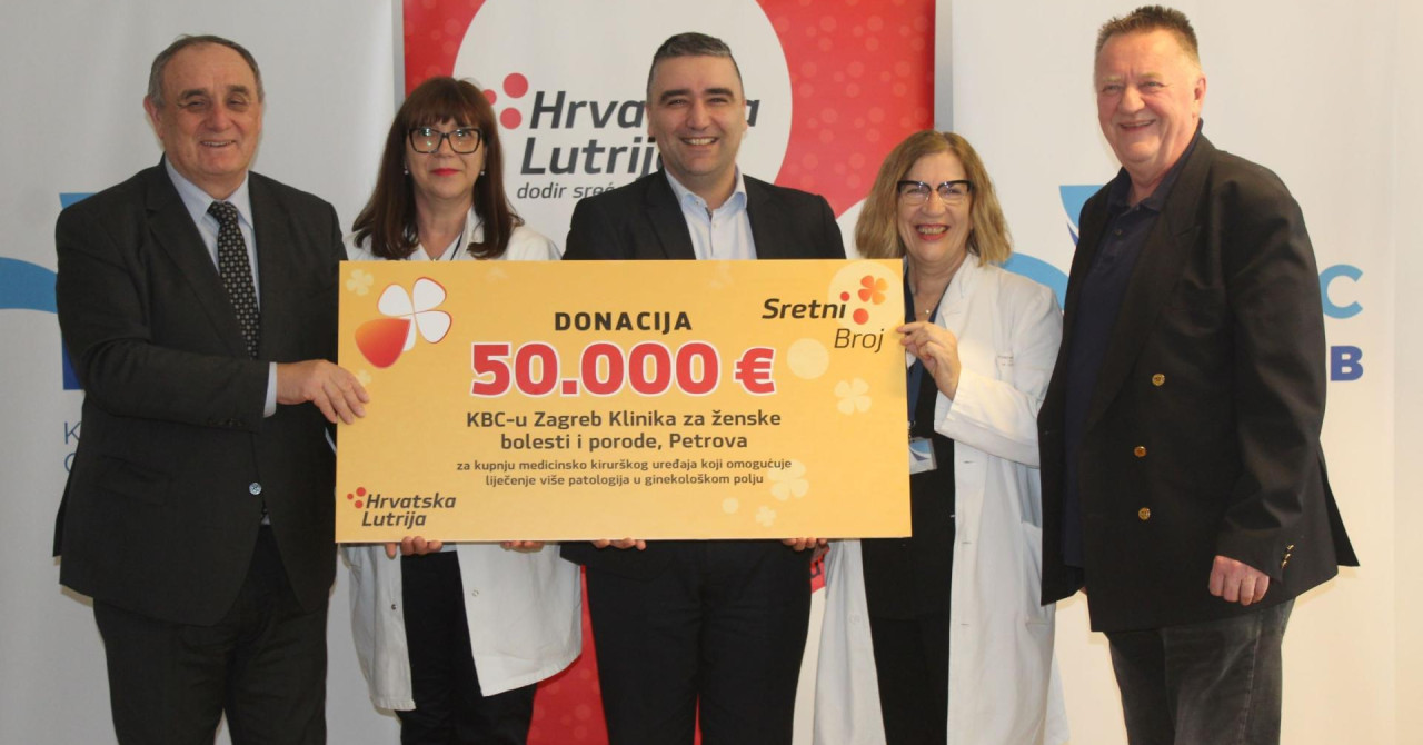 Jutarnji list - Hrvatska Lutrija donira 50.000 eura Klinici za ženske bolesti i porode KBC-a Zagreb