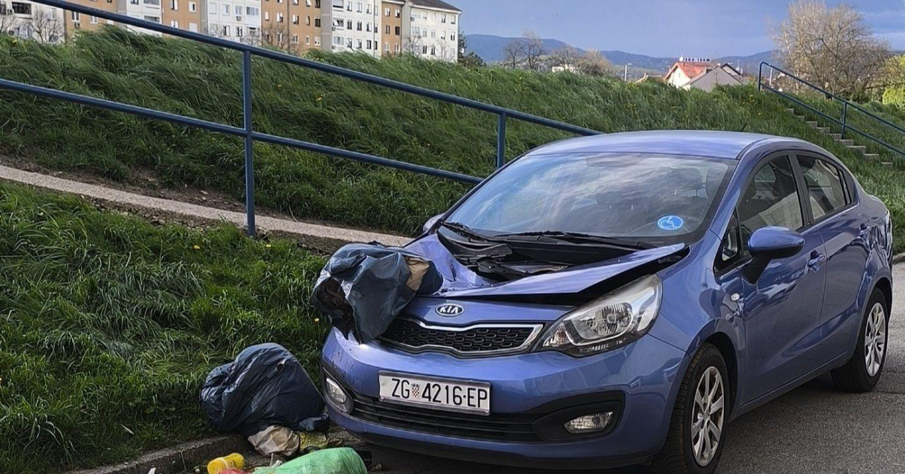 Jutarnji list - Netko je iz poznatog nebodera u Zagrebu bacio vreću punu smeća i razbio auto ...