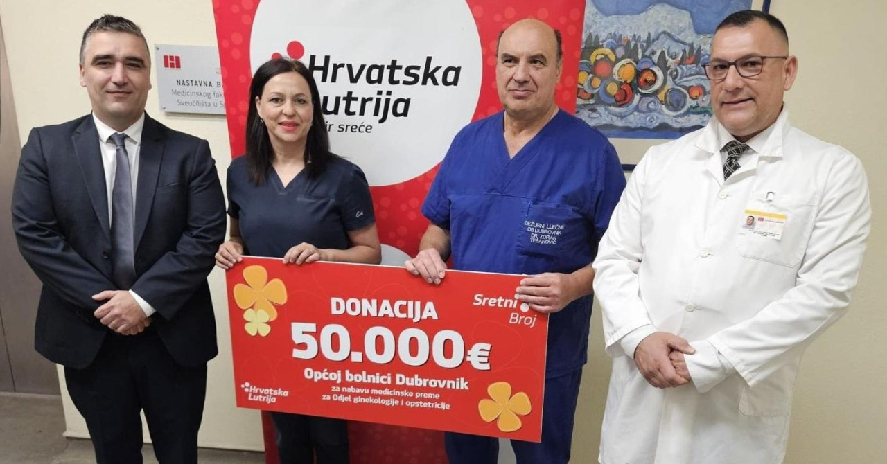 Jutarnji list - Hrvatska Lutrija donira sredstva Općoj bolnici Dubrovnik