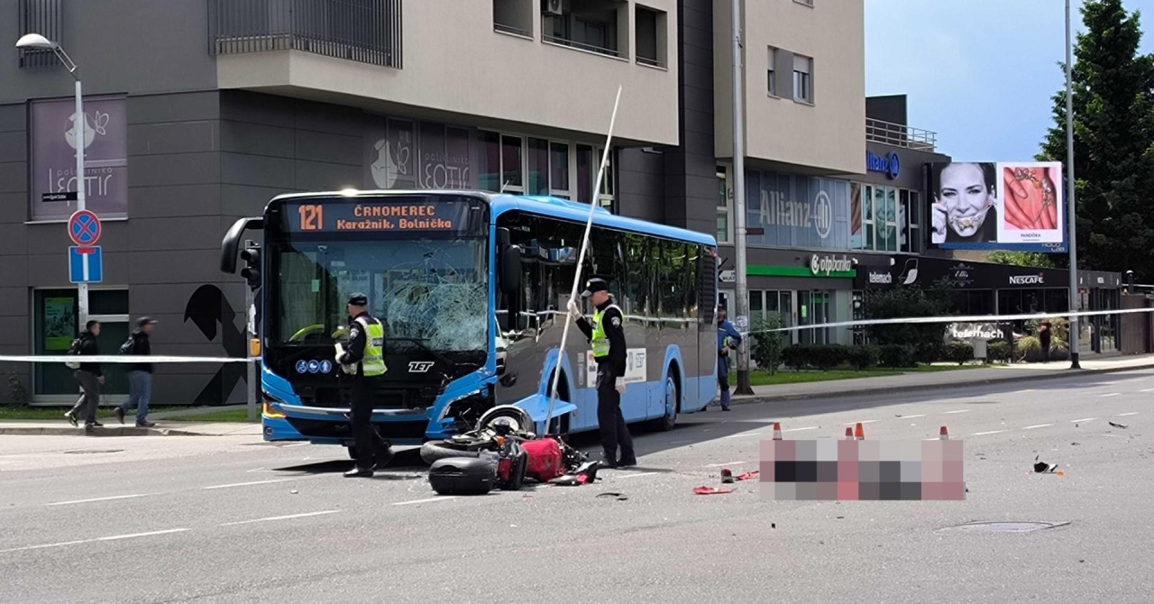 Jutarnji list - Teška nesreća u Zagrebu, motociklist poginuo u sudaru s autobusom ZET-a