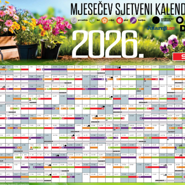 Jutarnji list - Darujemo Mjesečev sjetveni kalendar za 2026. godinu